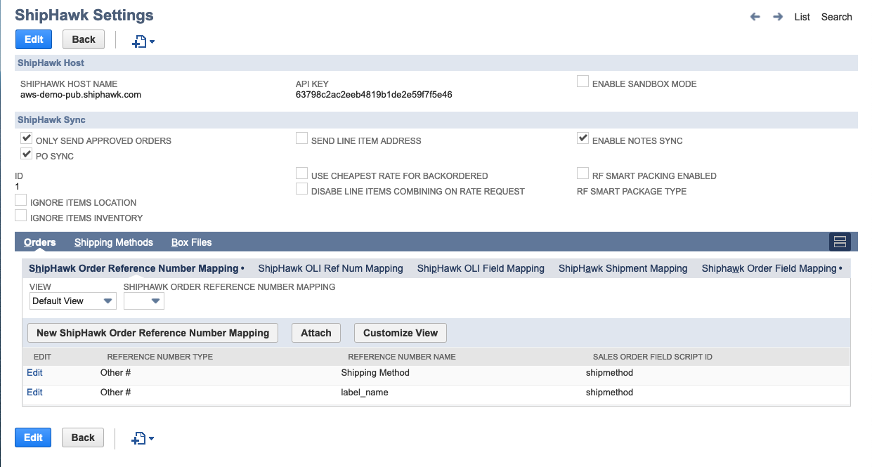How to map order references from Netsuite to ShipHawk