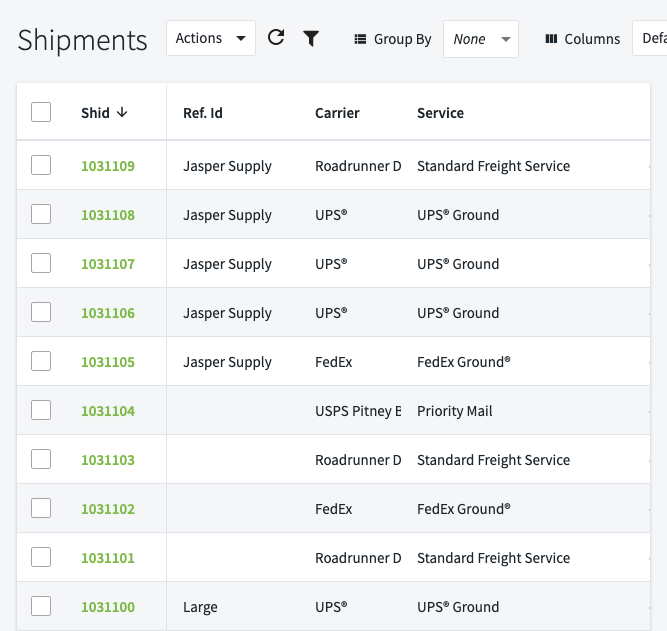 Options to Print or Reprint Shipping Documents