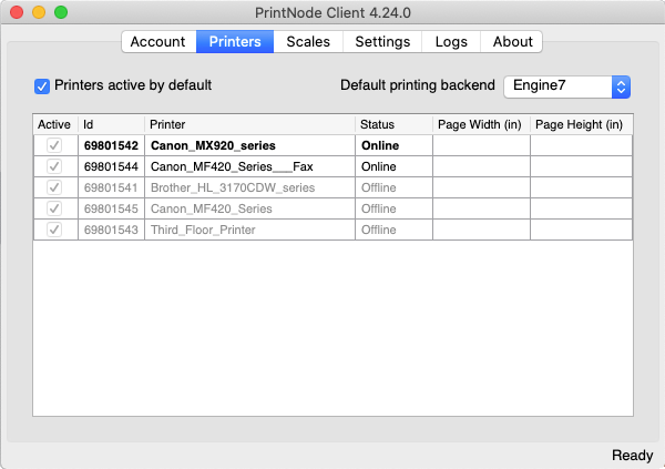 Connecting a Label Printer