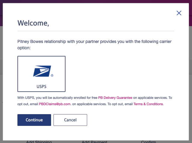 How to add your USPS Pitney Bowes Carrier Account